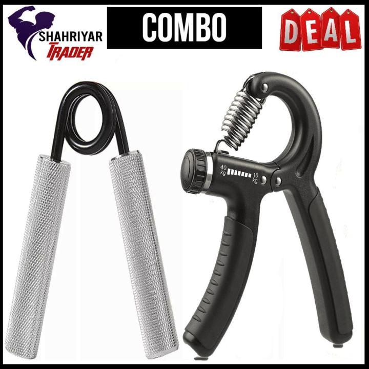 Pack Of 2 Adju Type R Spring Grip & Chrome Hand Gripper, Wrist ...