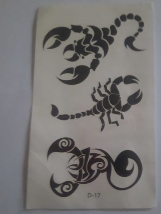 Temporary Tattoos Hand Back Tattoo Sticker Dark Tattoo Stickers Black ...