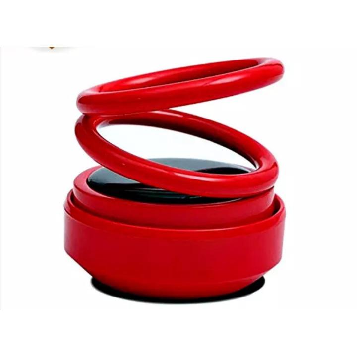 Car Air Freshener Solar Automatic Rotating Double Ring Suspension ...