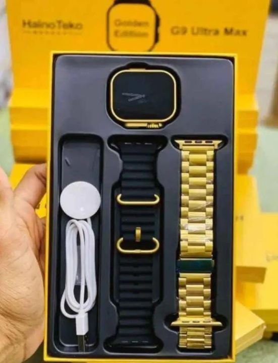 G9 Ultra Pro Smart Watch (Golden Edition) - 49MM Ultra Series 8 - NFC ...