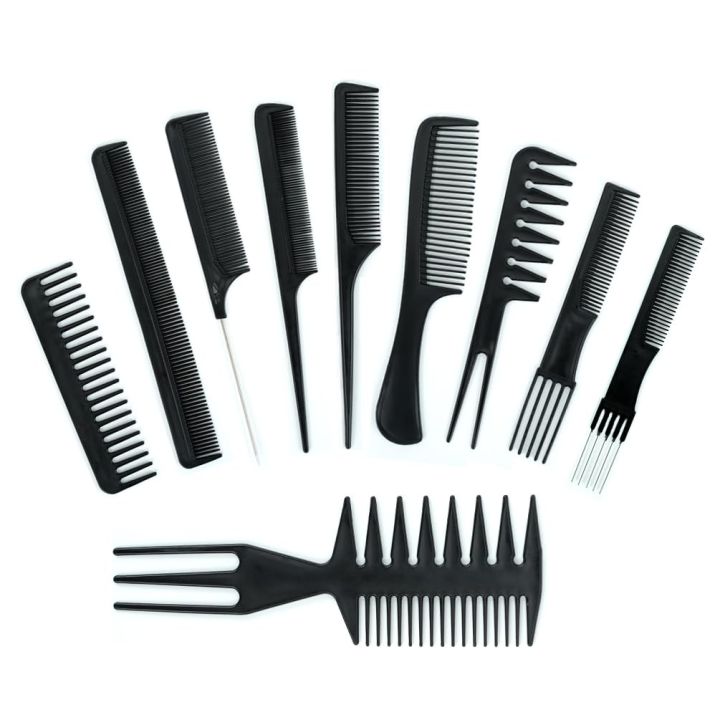 10 Pcs Comb Set for Hair Stylists - Professional Variety Pack with ...