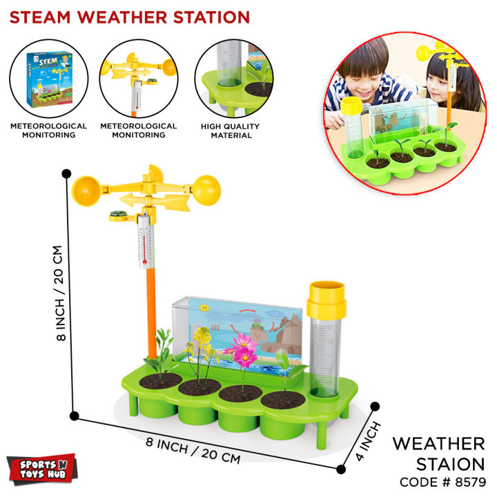 Stem Weather Station Science Experiment Lab Kit Toy For Kids Fun Way To ...