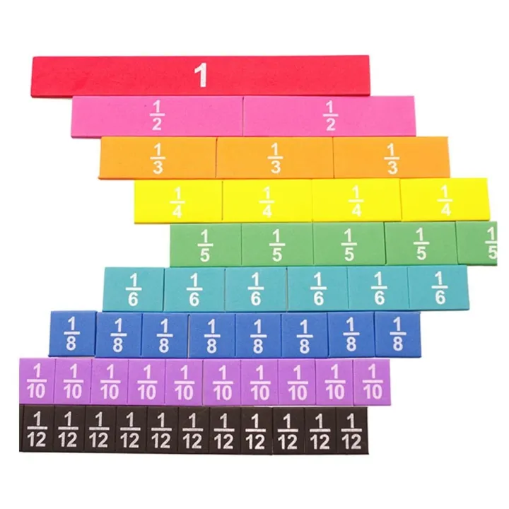 Rainbow Fraction Tower Cubes for Kids Brain Training Math Manipulatives ...