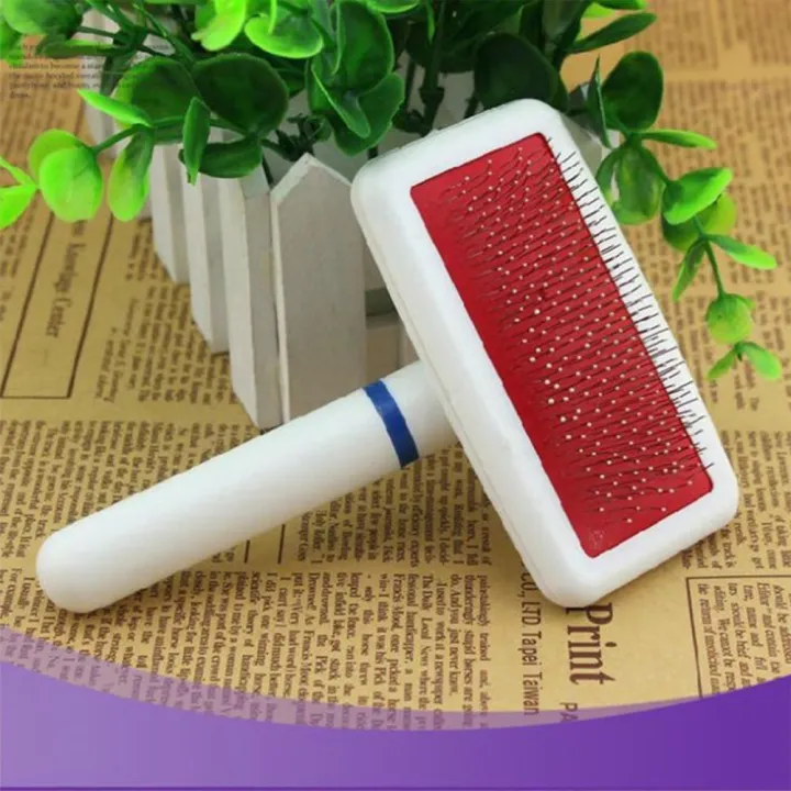 Rabbit Dog Flea Brush Puppy Cat Hair Shedding Grooming Trimmer Comb Fur ...