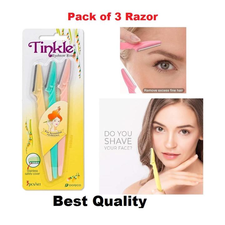 Pack Of 3 - Tinkle Eyebrow Razor Easily remove hairs, Facial Hair ...