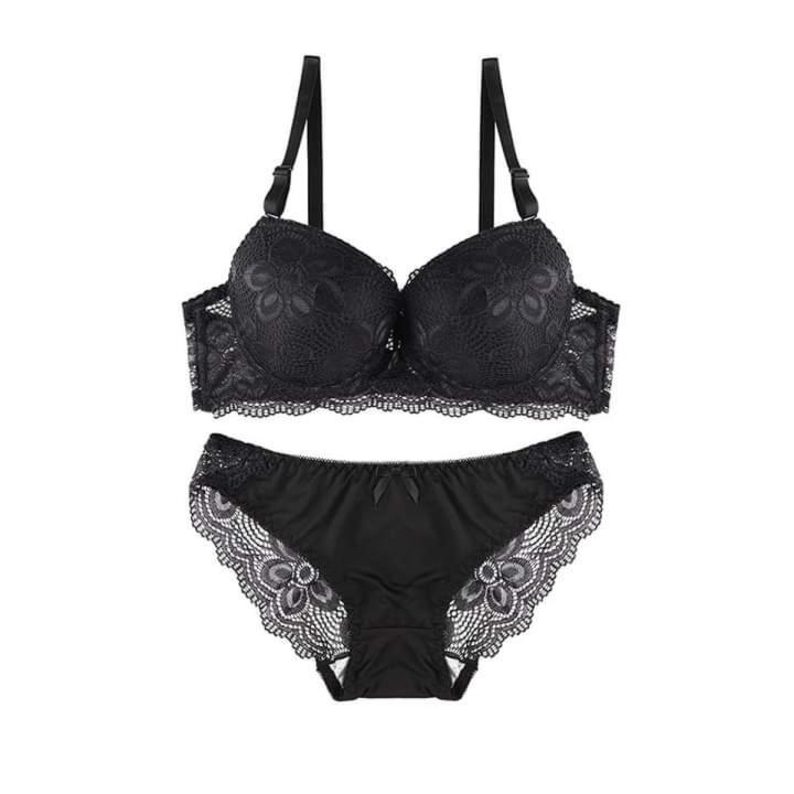 Bridal bra set/net padded bra set solid cup bra set Women brasserie ...