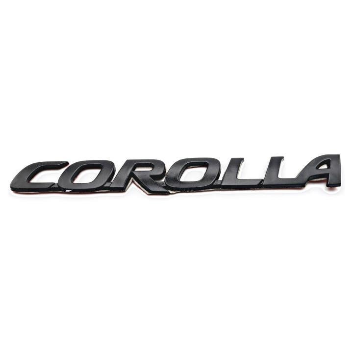 MATTE BLACK COROLLA REAR TRUNK LETTERS BADGE EMBLEM FOR Toyota Corolla ...