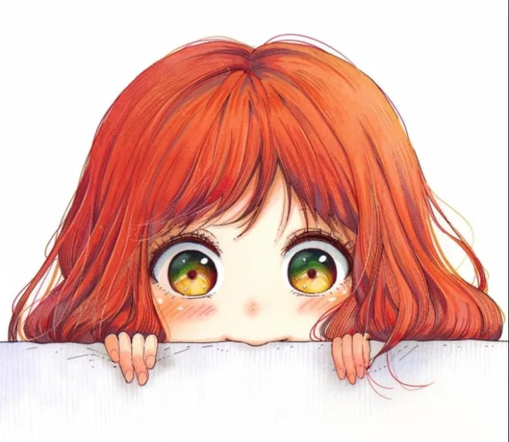 Peeking Anime Girl Car Decal, Waterproof Kawaii Cute Stickers for Car ...