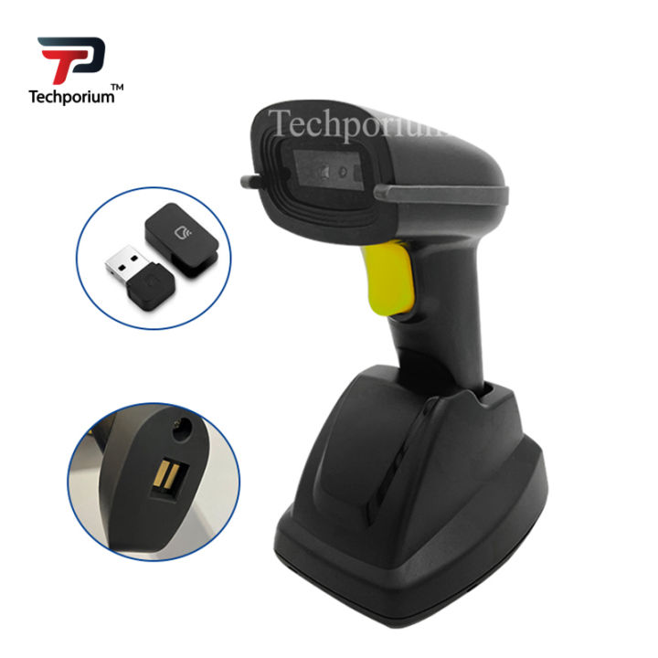 Speedx SP-70D Wireless 2.4GHz Barcode Scanner 1D 2D QR Code Reader with ...