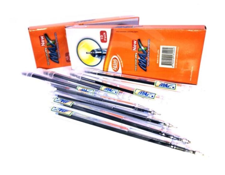 Atlas Max Ballpoint Pens Smooth Writing Ball Point Pens (Pack of 10pcs ...