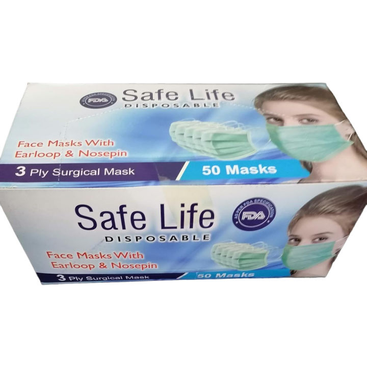 Surgical Face Mask 3 PLY 50 Pcs Disposable 75 GSM | 3 Protective Layers ...