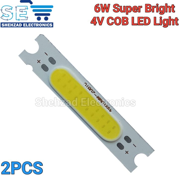 2PCS DC 3V-4V 6W COB LED Strip Light Super Bright Lamp Chip Pure White ...