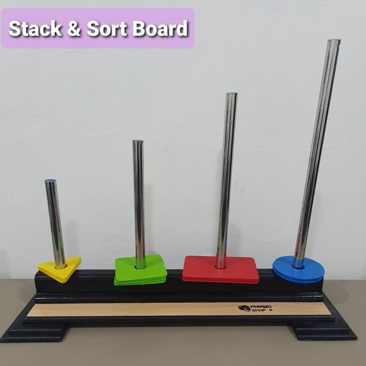 Stack and Sort Board-Occupational Therapy Tool | Daraz.pk