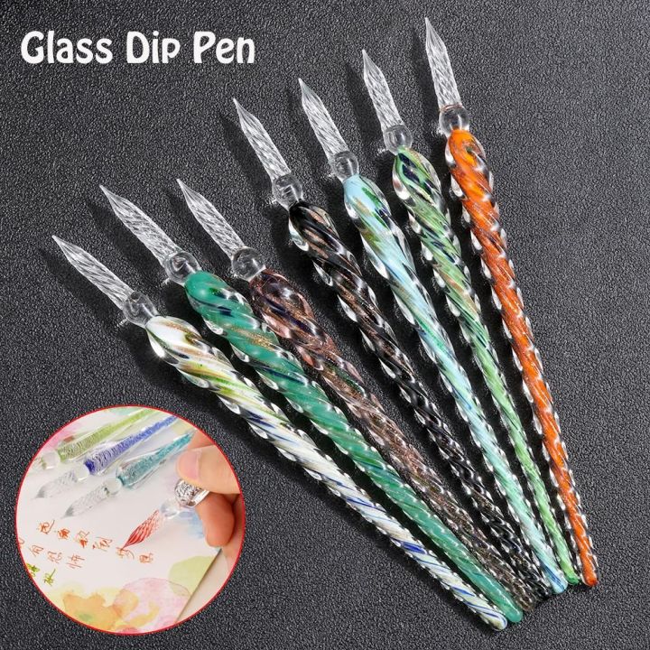 diy craft Painting Gift Dipping Dip Pen Glass Filling Ink Drip Fountain ...