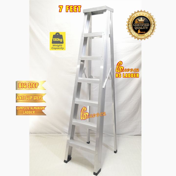 7 Steps Almunium Ladder Height Size 7 feet with plate form attach ...