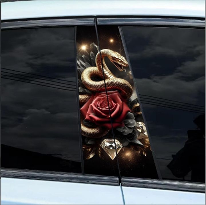 2pcs/1set Car B Pillar Sticker Decal Upgraded Vinyl Car Decals Body ...