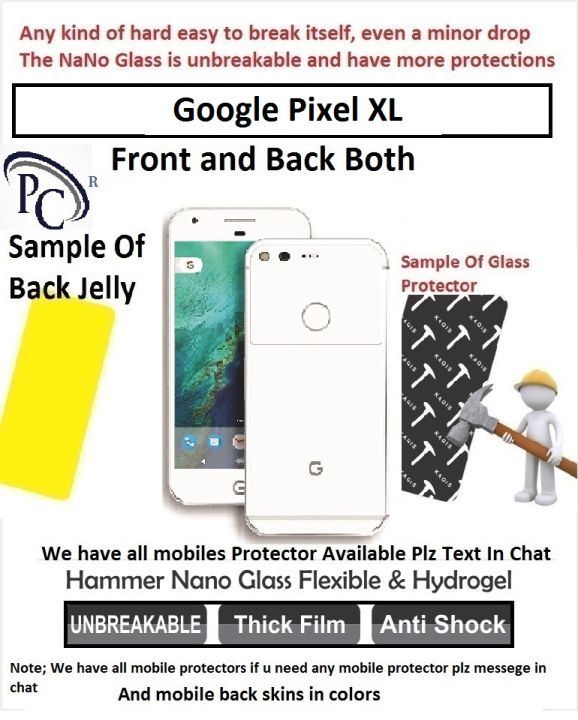 Google Pixel XL- Screen and back side protectors - Best materials front ...