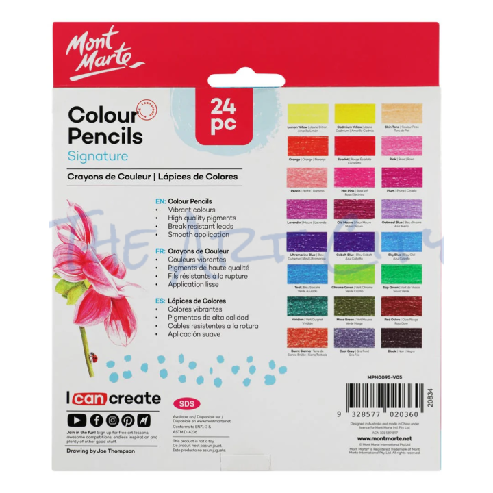 Mont Marte Colour Pencils Signature 24pc | Daraz.pk
