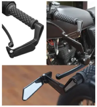 Motorcycle Lever Guard with Integrated Rear View Mirrors – Universal ...