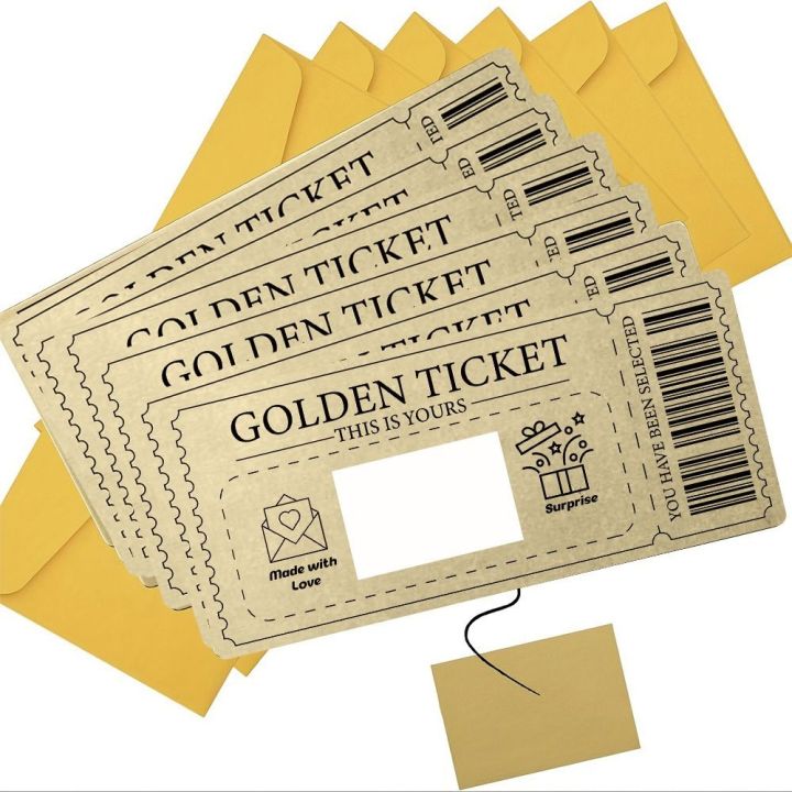 New Scratch Off Ticket Golden Ticket Scratch-off Card Raffle Gift with ...