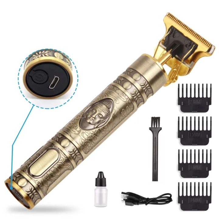 T9 Metal Body Trimmer for Men – Vintage Retro Design, Cordless ...