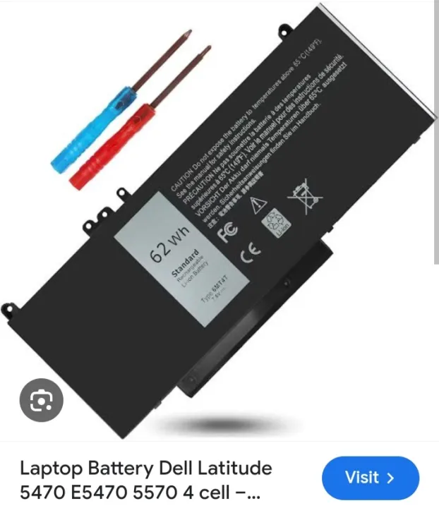 Dell Latitude Battery E5270 E5470 E5570 6MT4T 100% Original | Daraz.pk