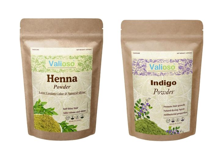 Valioso Pure Henna Indigo Powder Combo For Black Hair (150 Gms Each ...