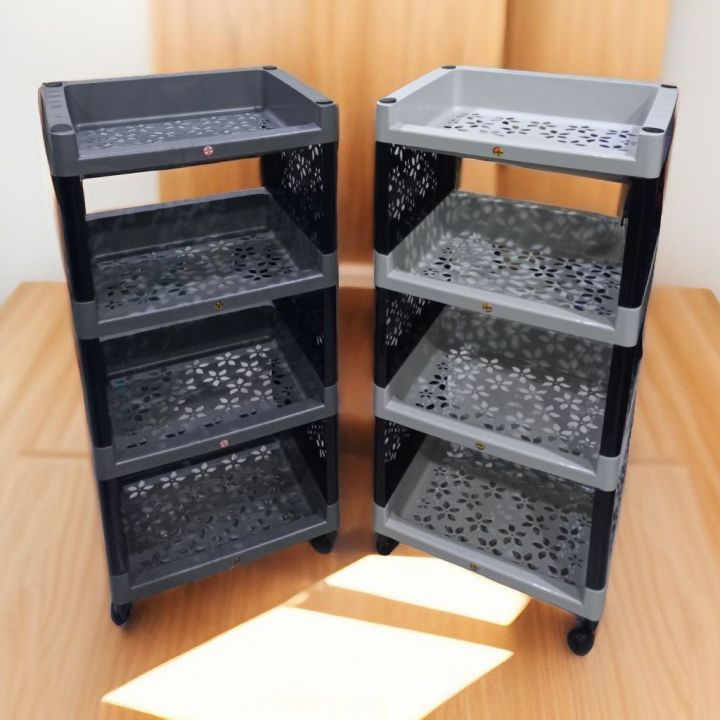 RNN 3,4,5 layer plastic rack with wheels, 3,4,5 tier plastic rack for ...