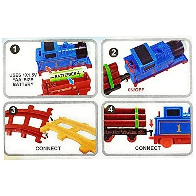 Car Adventure Thomas Cartoon Race Track Toy Set For Kids - Battery ...
