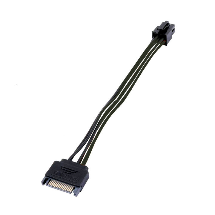 Sata to 6 pin VGA Card Power Connector Original Cable - 20CM | Daraz.pk