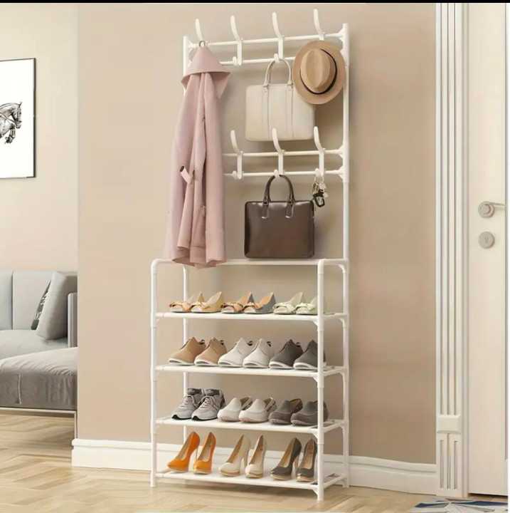 Multi-Function 5 Layers Shoe & Coat Rack with Hanger, Living Room ...