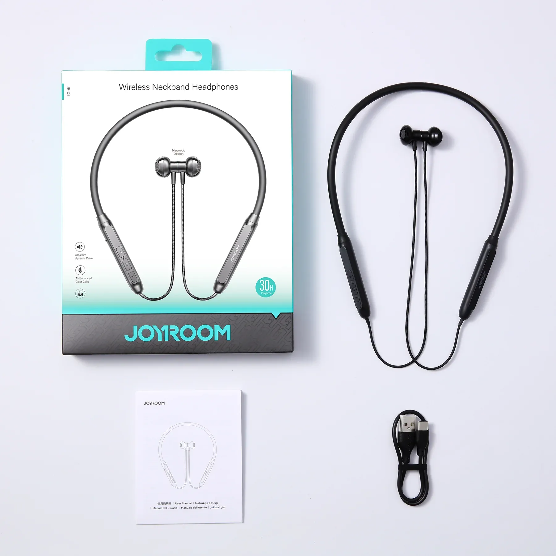 Buy Joyroom JR-D8 Wireless Neckband Headphones-Black best price in Pakistan