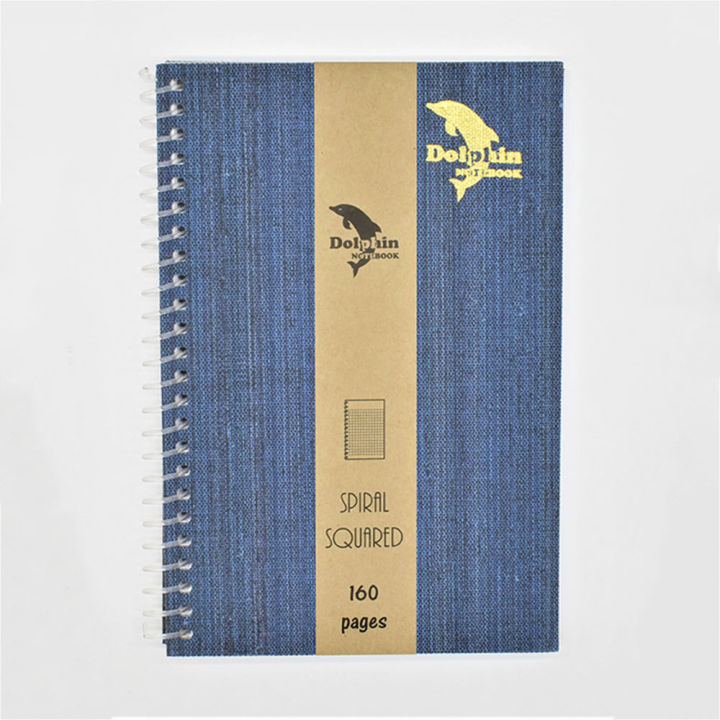 Dolphin Notebooks A5 Spiral - Dark Blue - Squared | Daraz.pk