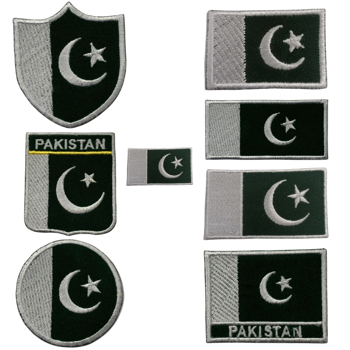 Flag of Pakistan 14 August Flag Embroidered Iron On Patch Sew On Badge ...