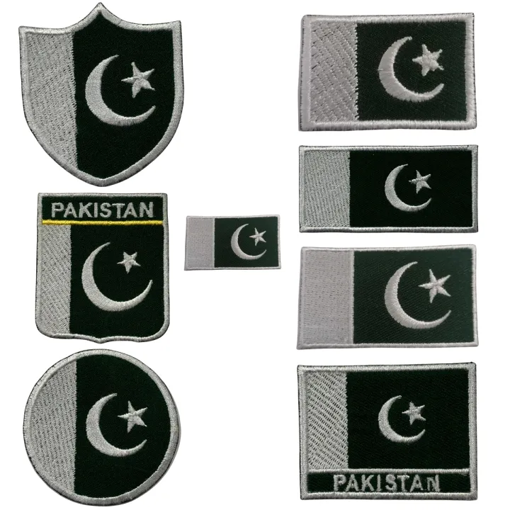 Flag of Pakistan 14 August Flag Embroidered Iron On Patch Sew On Badge ...