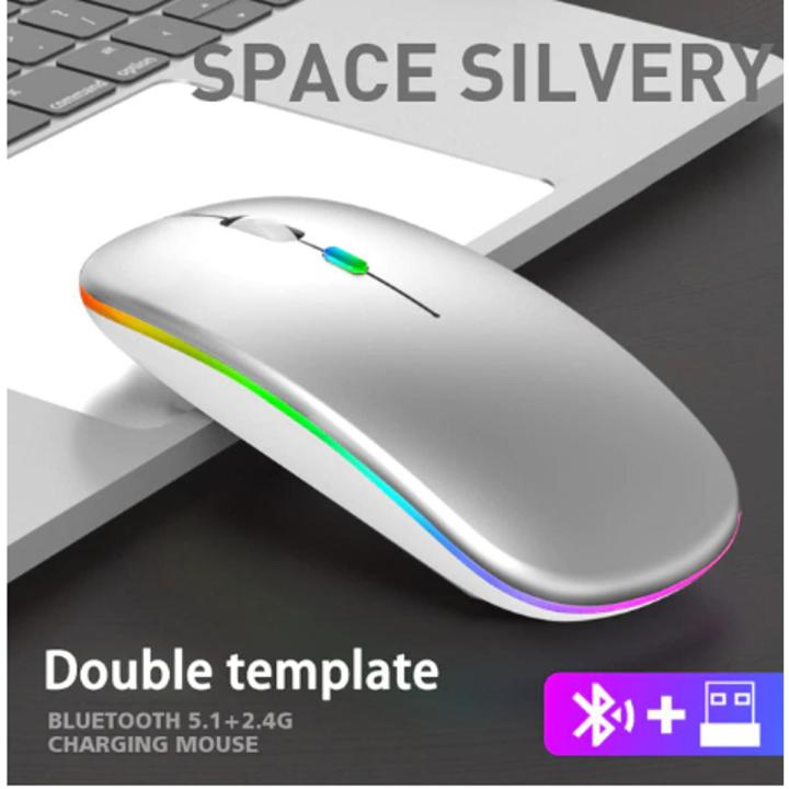 Rechargeable Bluetooth Mouse for Pc Gamer Wireless Bluetooth Silent ...