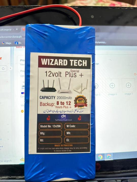 WiFi Router Power Bank 12v Volts UPS Technology 20000 plus+ mAh 9 to 12 ...