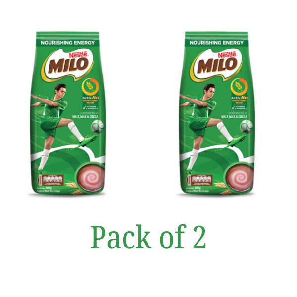 Pack of 2 Milo Powder 500g Pouches – Nutritious Chocolate Malt Drink ...