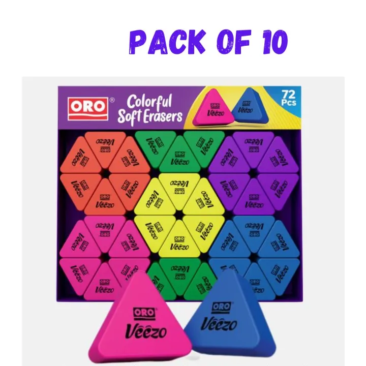 Pack of 10 Erasers - Effortlessly Correct Mistakes | Daraz.pk