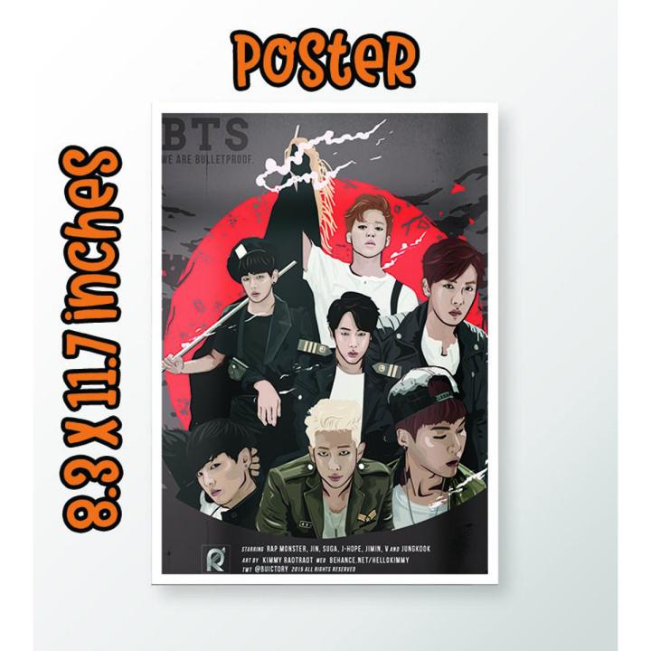Beautiful BTS Boy band Group Poster | Daraz.pk