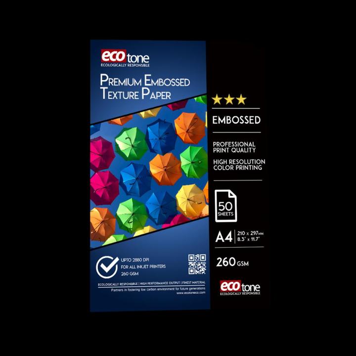 EcoTone Premium Embossed Texture Paper 50 Sheets 260g A4 For All inkjet Printers... | Daraz.pk