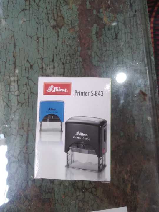 Shiny Printy Stamp S-843 With 3mm Date Plate Size 41x24mm Blue Colour ...