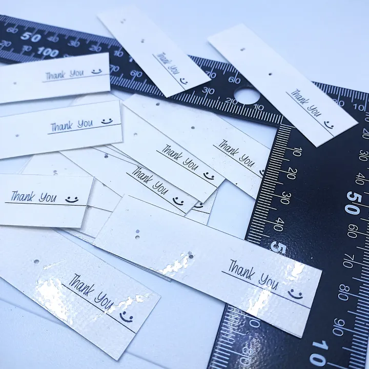 Pack of 20pcs, Earring Card Holders, Classic White With "Thank You ...