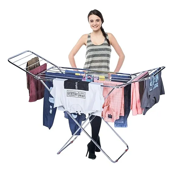 Metal Cloth drying stand foldable Rust Proof Cloth Drying Rack Heavy ...