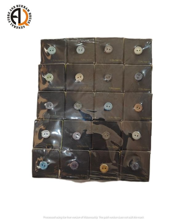 Set of 20 Boxes - 72 Pcs Each - Two-Hole Buttons for Sewing and Male ...