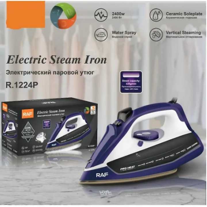 RAF R.1224 Electric Steam Iron Full Size 2400 watts Ceramic Soleplate | Daraz.pk