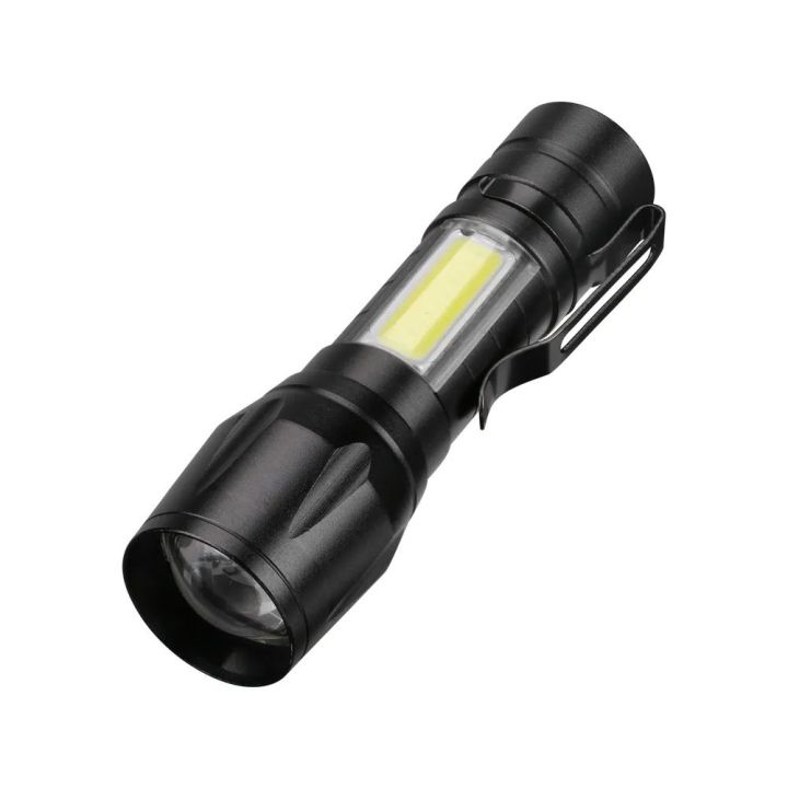 Zoomable Mini Led Flash Light Aluminum Pen Torch Emergency Penlight Cob ...