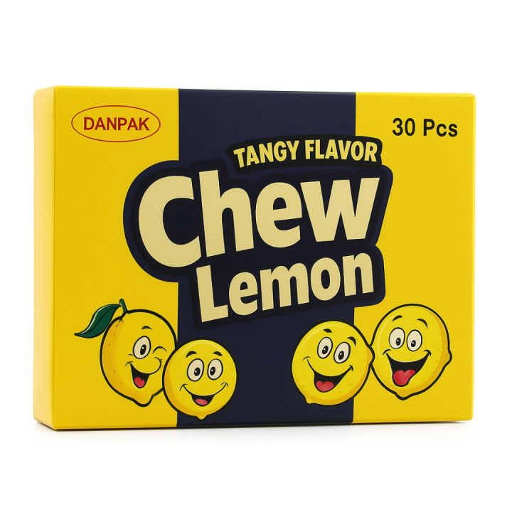 DanPak Chew Lemon – 30 Pcs Pack | Tangy Chewy Candy with Zesty Lemon ...