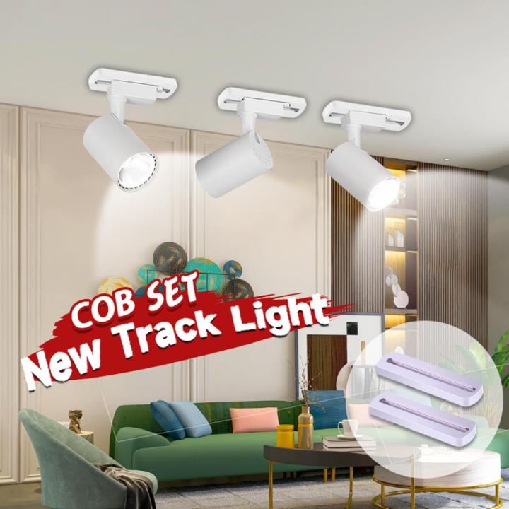 LED Track Lights Set with Rails 12W 20W 30W 40W Wall Spot Light 220V ...