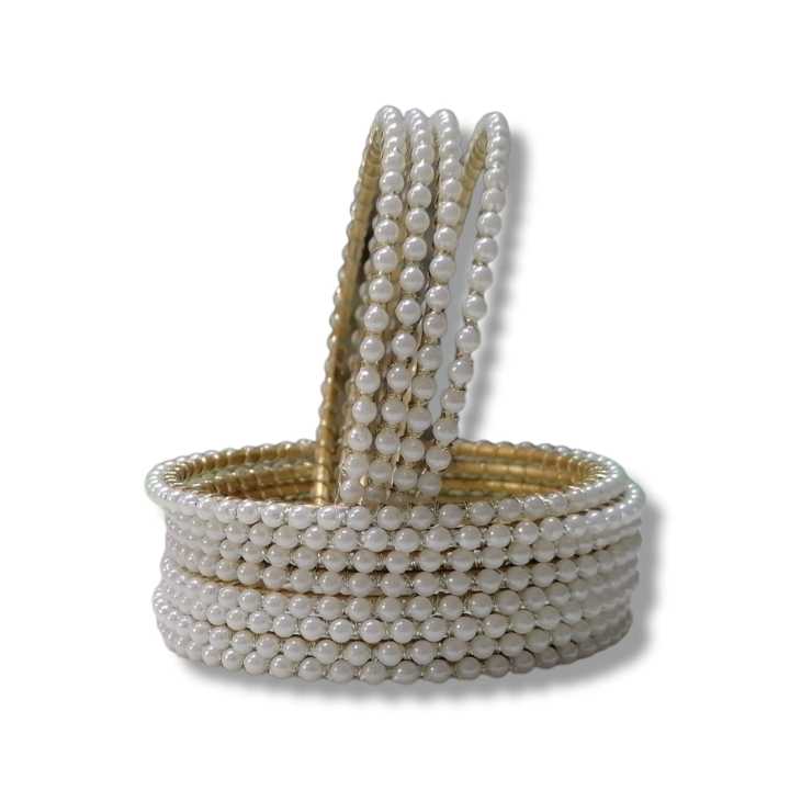 Elegant Pearl Bangles Set for Women Special For Eid - 6/12/24 Pairs ...